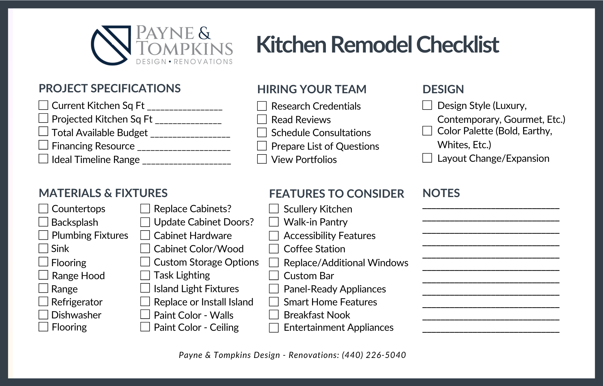 Kitchen Remodel Checklist for Greater Cleveland Homeowners